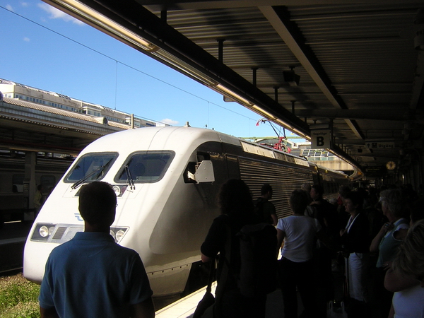 Schiffsreise auf dem Götakanal 2007 -- Bahnfahrt nach Göteborg, Abfahrt ...